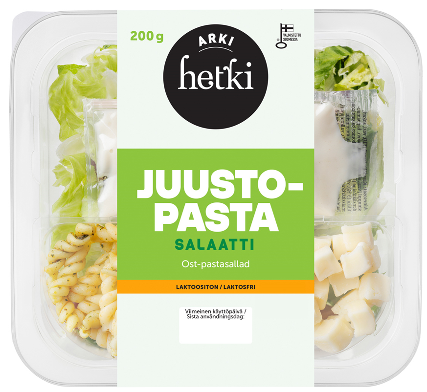 Hetki Arki Juusto-pastasalaatin yhdessä valmistuserässä väärä etiketti ...