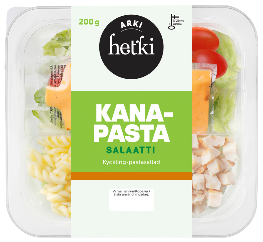 Hetki Arki Juusto-pastasalaatin yhdessä valmistuserässä väärä etiketti ...